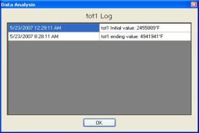 Totalizers and Function Based Timers Logs